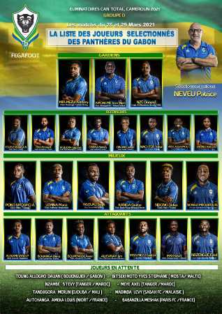 Liste des joueurs retenus pour la double confrontation Gabon / RDC et ...