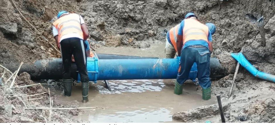 SEEG : Travaux de réparation des conduites DN 450 à Nkoltang (communiqué)
